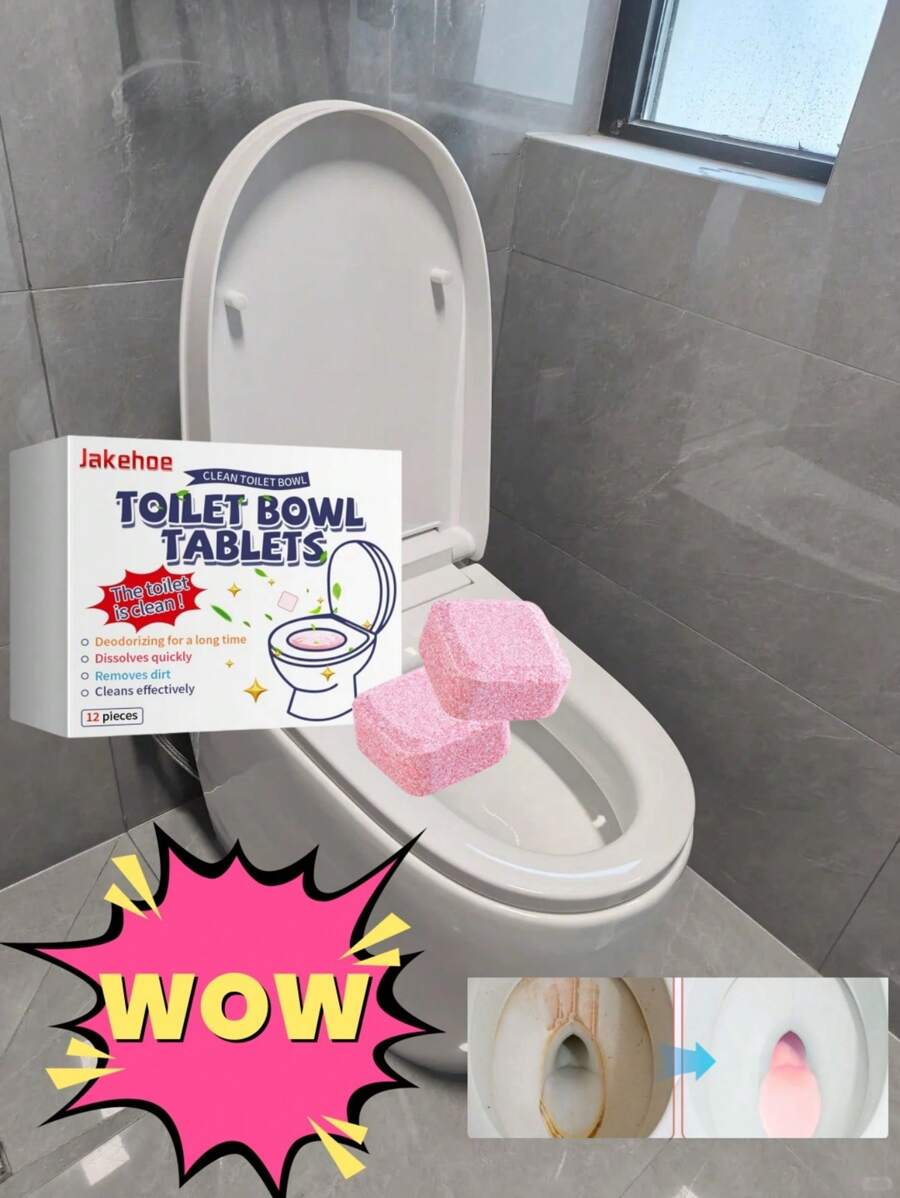 Toilet Fizzing Tablets, Toilet Cleaning Effervescent Detergent Tablets ...
