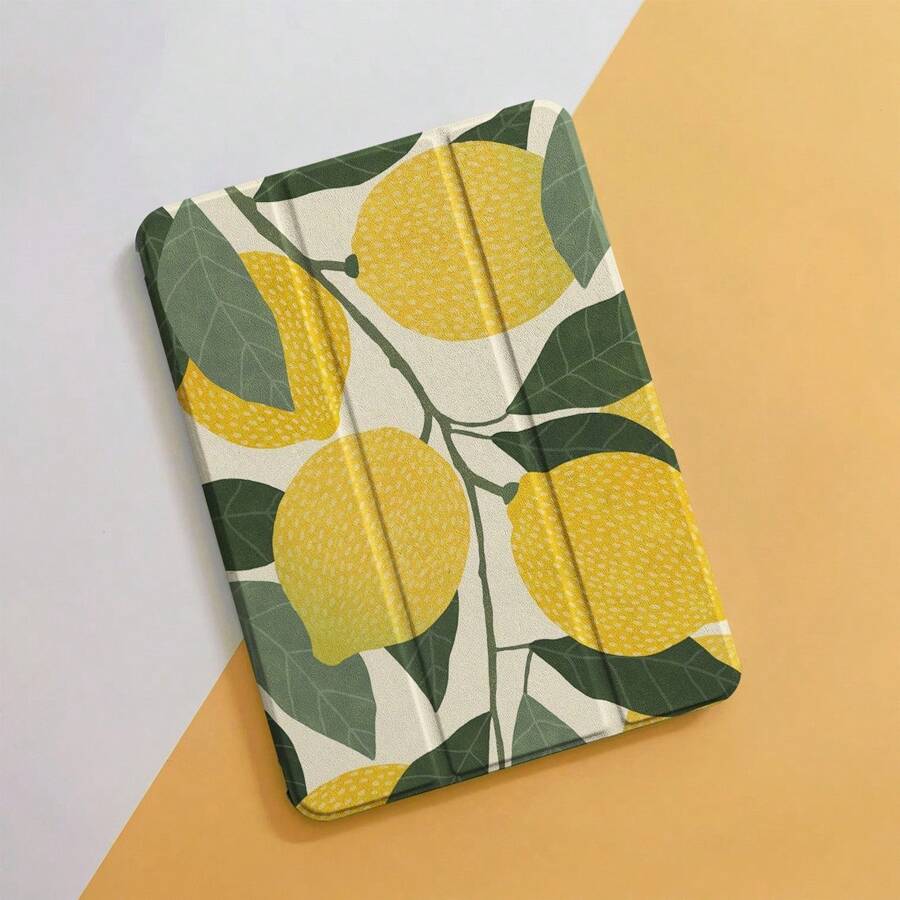 Cute Lemon Tree Pad Case With Pencil Holder For 2024 New Air 6 Air 4 5 ...