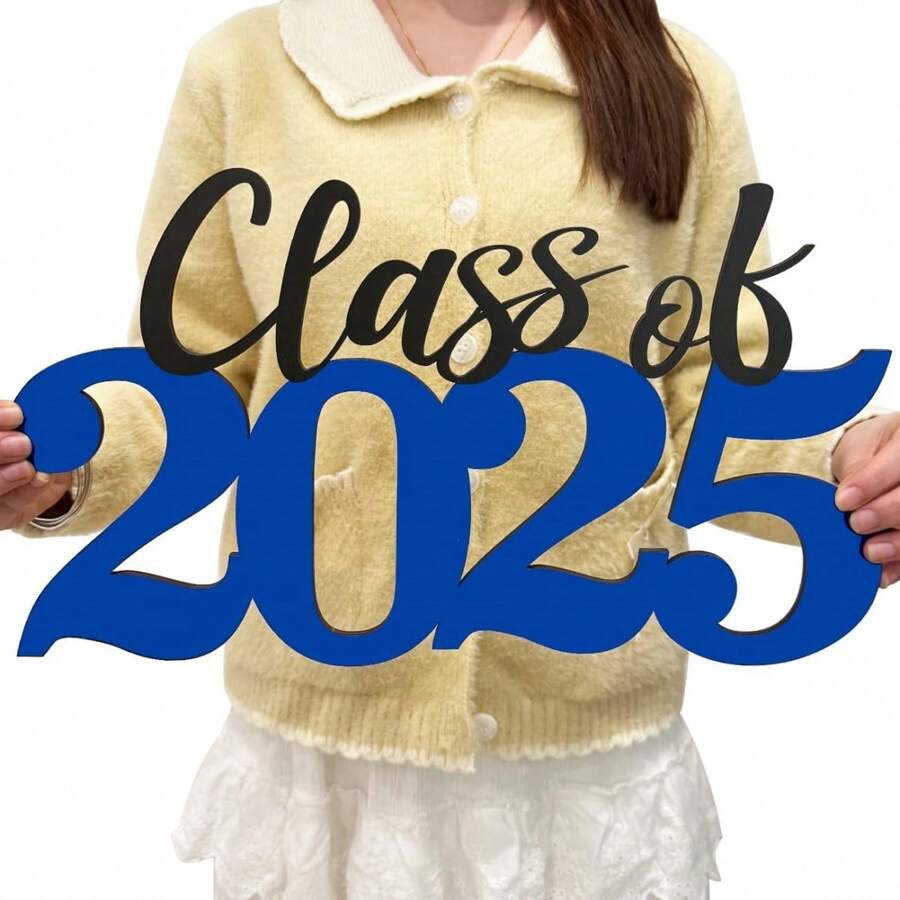 Class Of 2025 Wooden Sign - Graduation Decorations & Photo Booth Prop ...