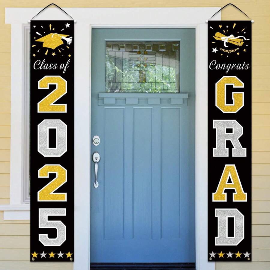 Graduation Decorations 2025, Black & Gold Graduation Party Decorations ...