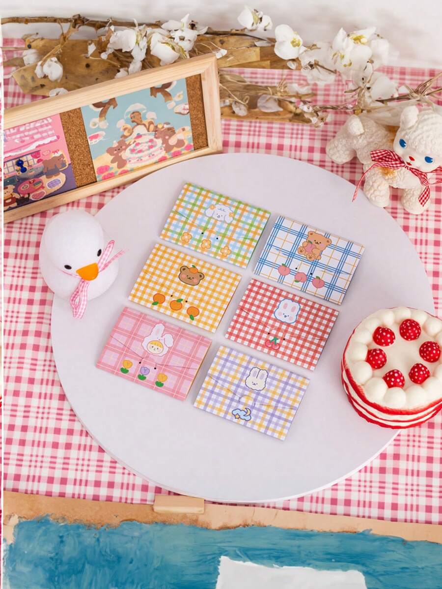 10pcs Cute Animal Greeting Cards - Foldable Envelope Cards For ...