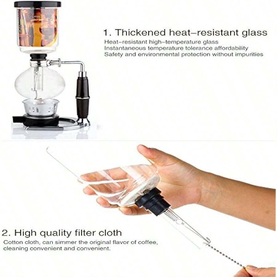 Siphon Coffee Maker Japanese Style Vacuum Glass Siphon Pot Percolators ...
