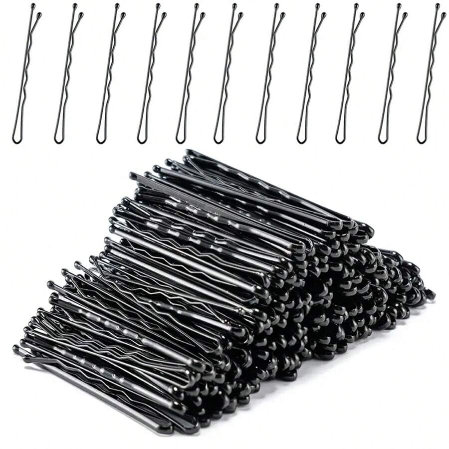 100Pcs Mini Bobby Pins Black With Cute Case, Small Hair Bobby Pins For ...