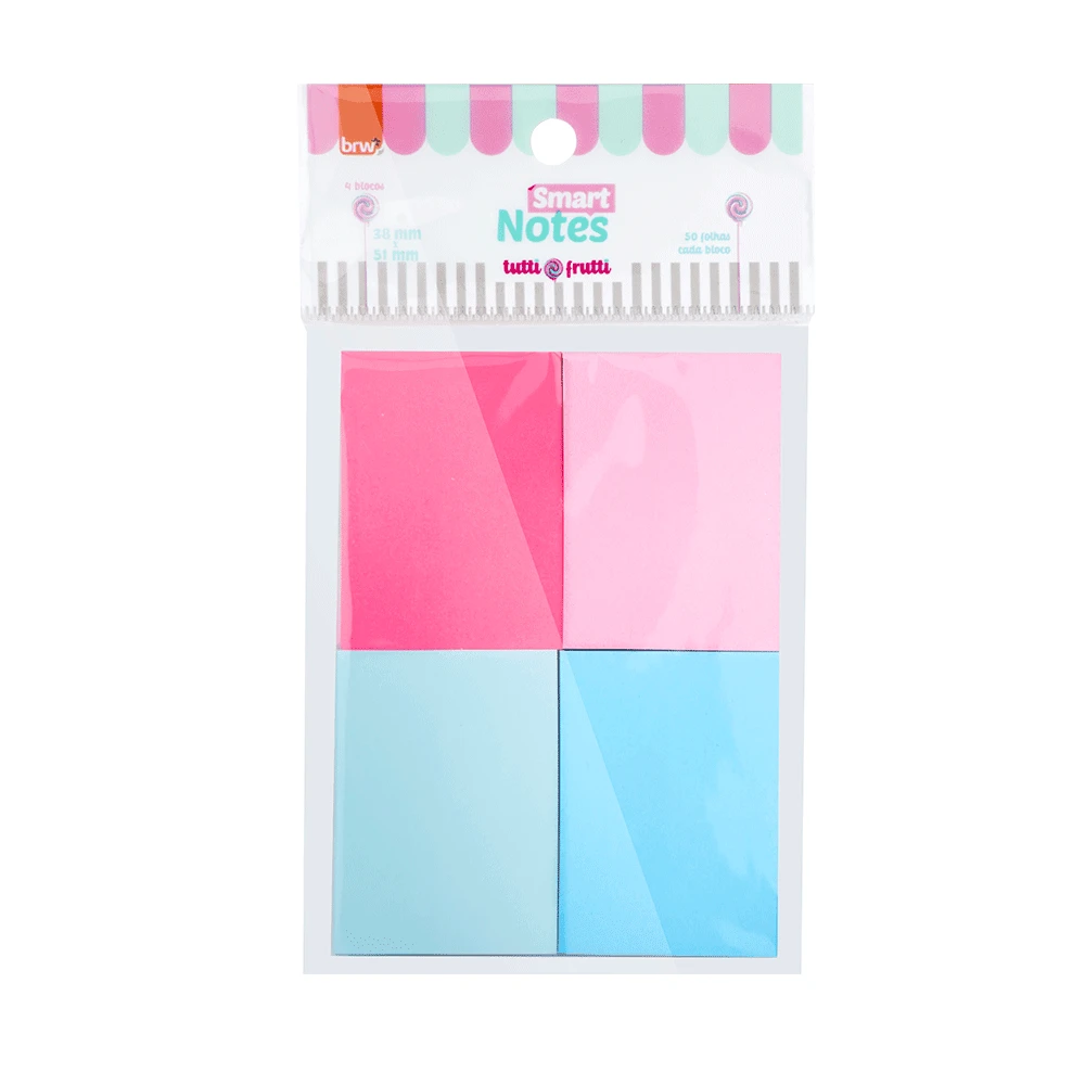 Bloco Notas Adesivas Smart Notes 38X51mm Tutti-Frutti c/50fls 4 Blocos ...