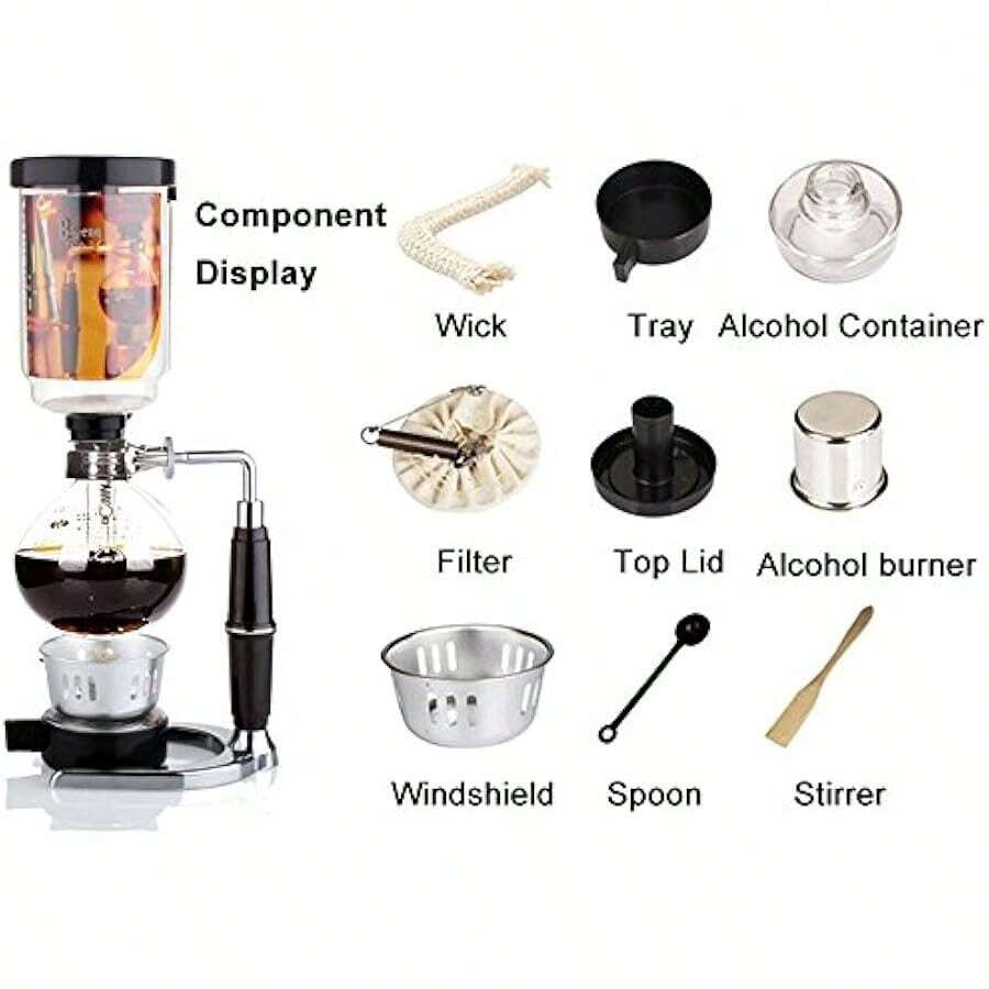 Siphon Coffee Maker Japanese Style Vacuum Glass Siphon Pot Percolators ...