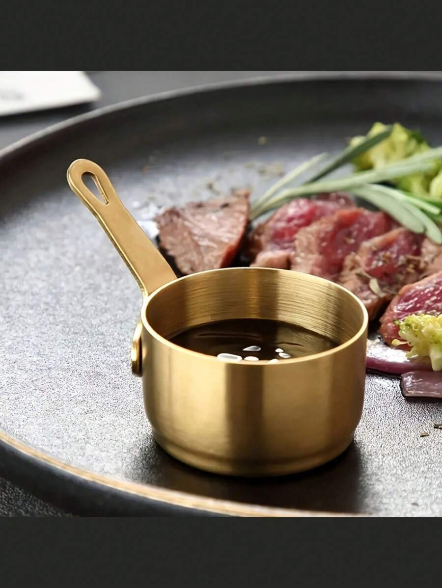 304 Korean Stainless Steel Sauce Boat With Handle, Creative Steak ...