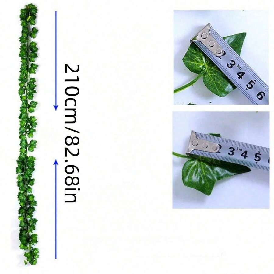 12pcs Silk Artificial Ivy Vines Leaf Garland Plants Hanging Wedding Garland Fake Foliage Flowers ...