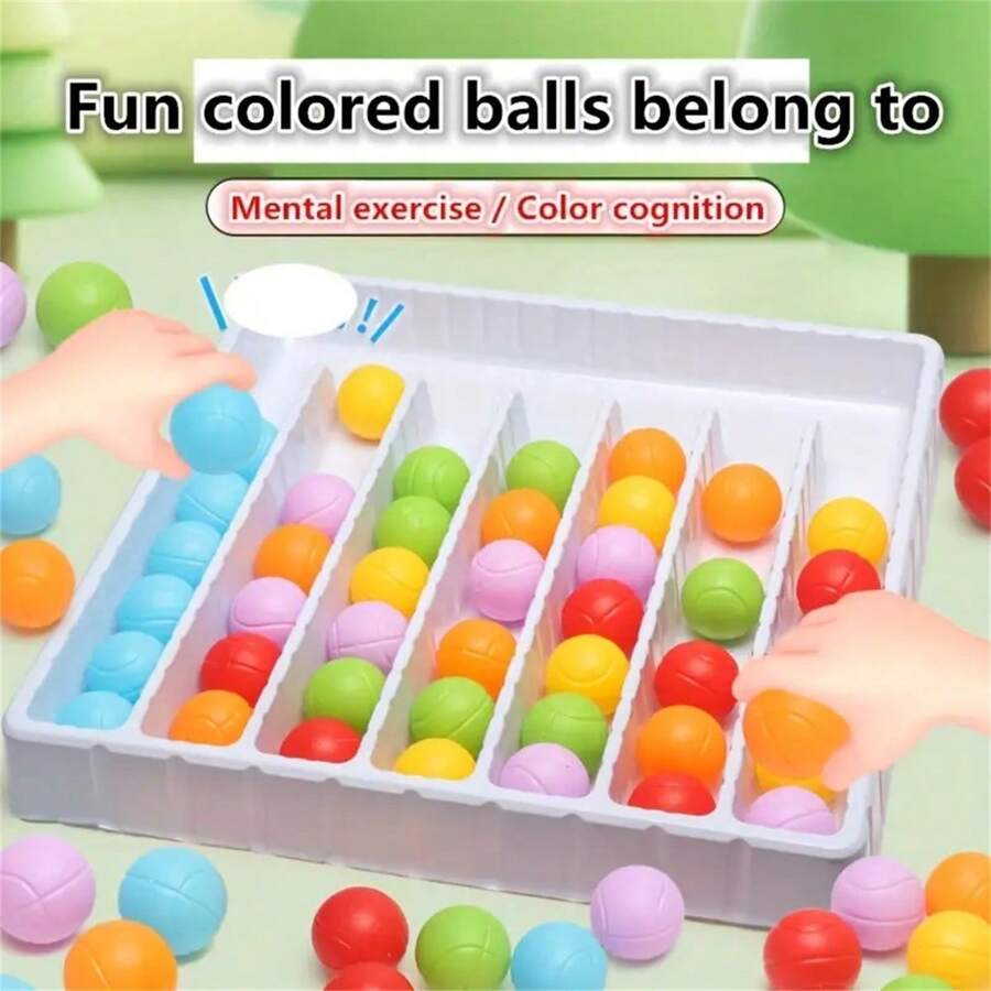 1 Pieza Juego de clasificación y retorno de bolas de colores, juguete ...