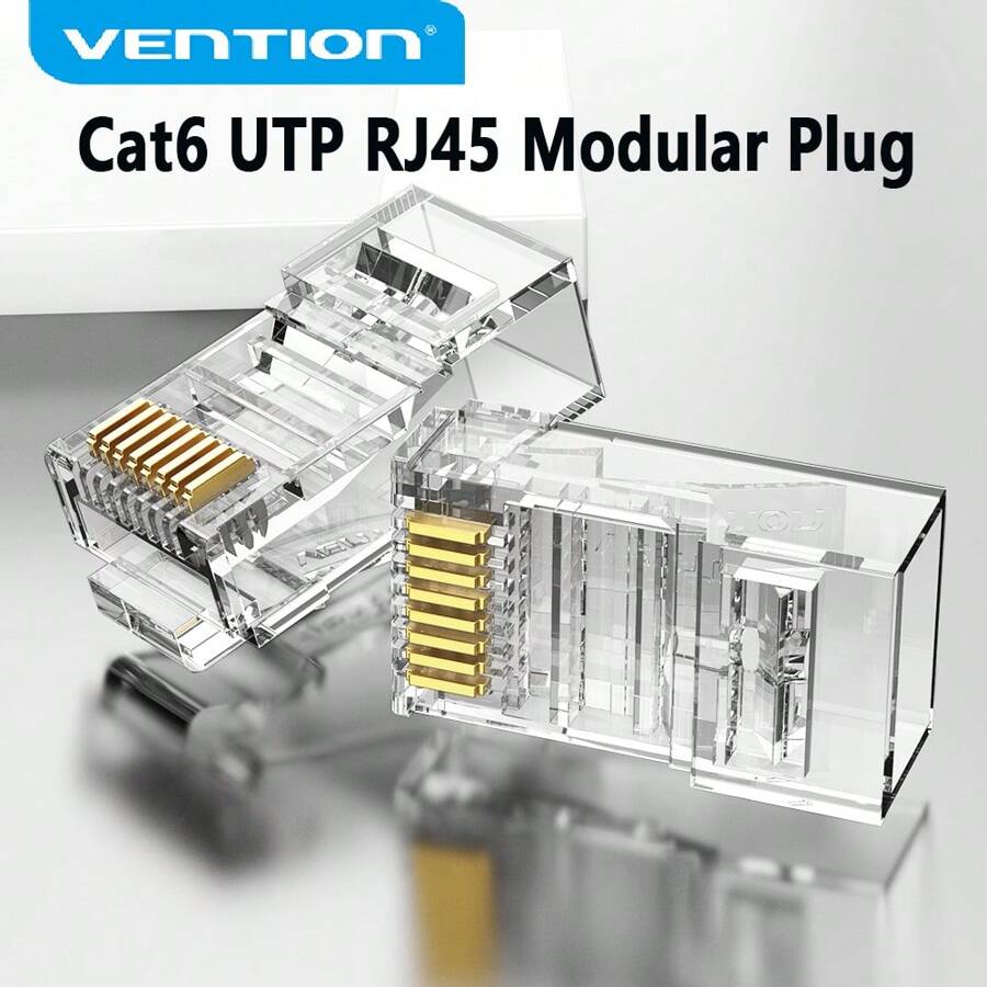 Connettore modulare RJ45 Cat.6 UTP trasparente VENTION, da 23 a 26 AWG ...