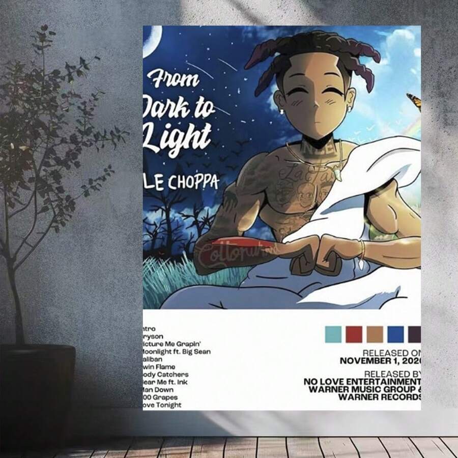 Framed N.L.E C.Hoppa From Dark To Light Album Cover Music Poster Rap ...