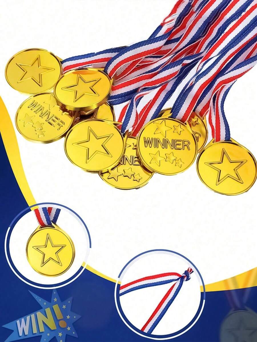 10 Party Encouragement Medals, Competition Winning Incentive Medals For ...