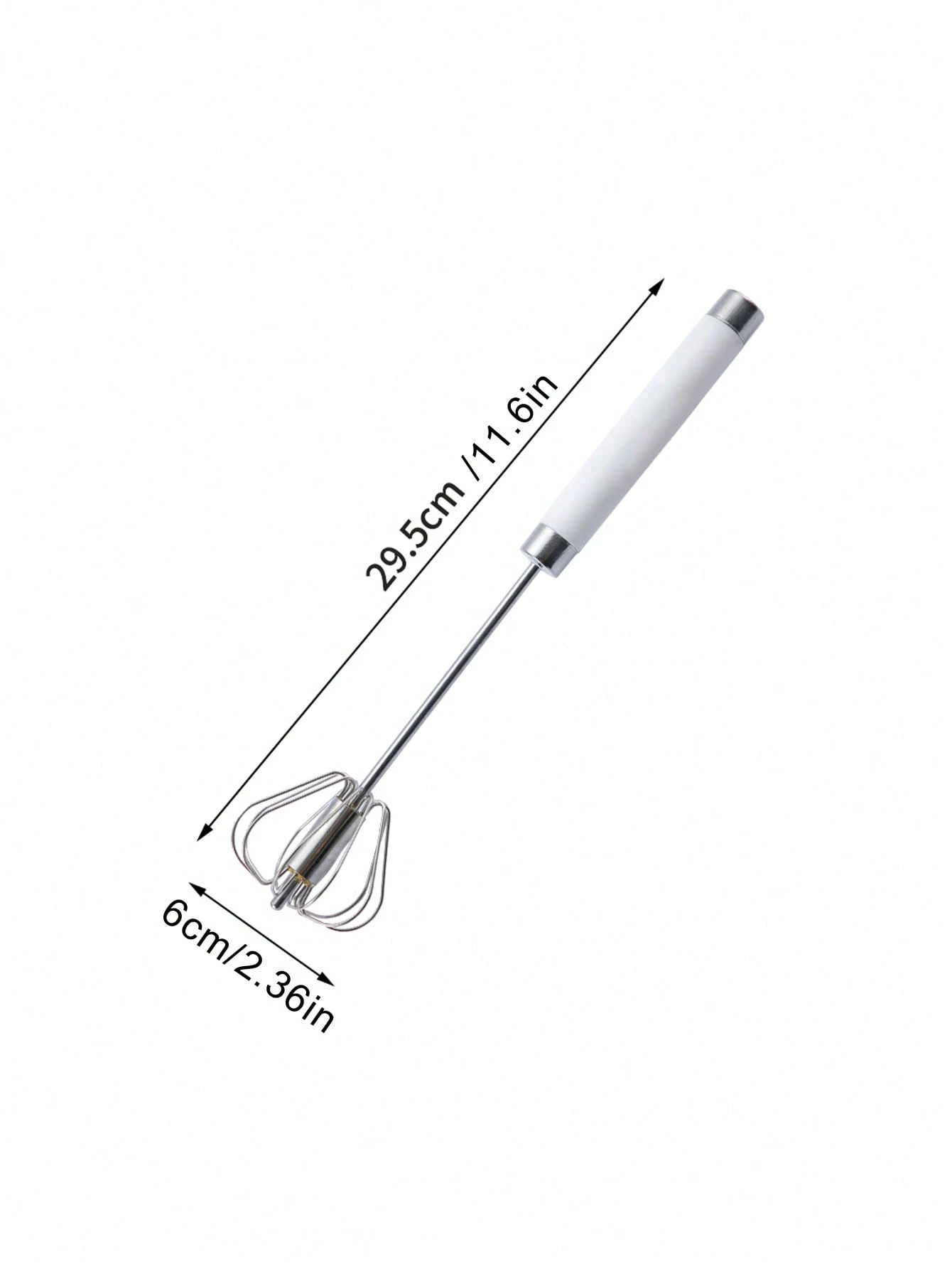 1pc Stainless Steel Semi-Automatic Egg Beater, Hand Cranked Rotary ...