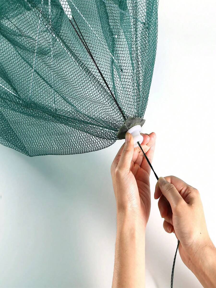 Fishing Trap Net Portable Folded Fishing Bait Trap Shrimp Minnow Crab Bait Net 6 Sides 6 Holes ...