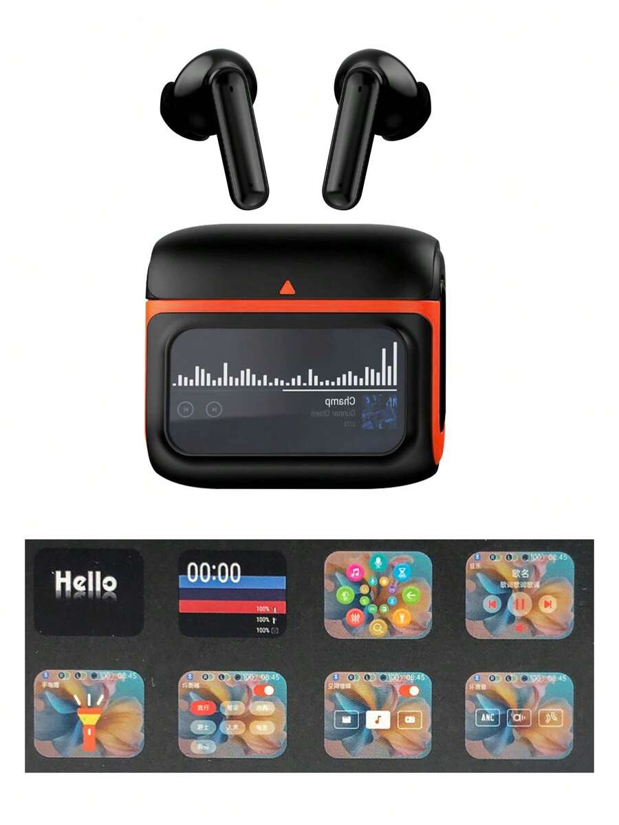 M9 Wireless Headphones, Smart Touch Screen Bluetooth Earphones ...