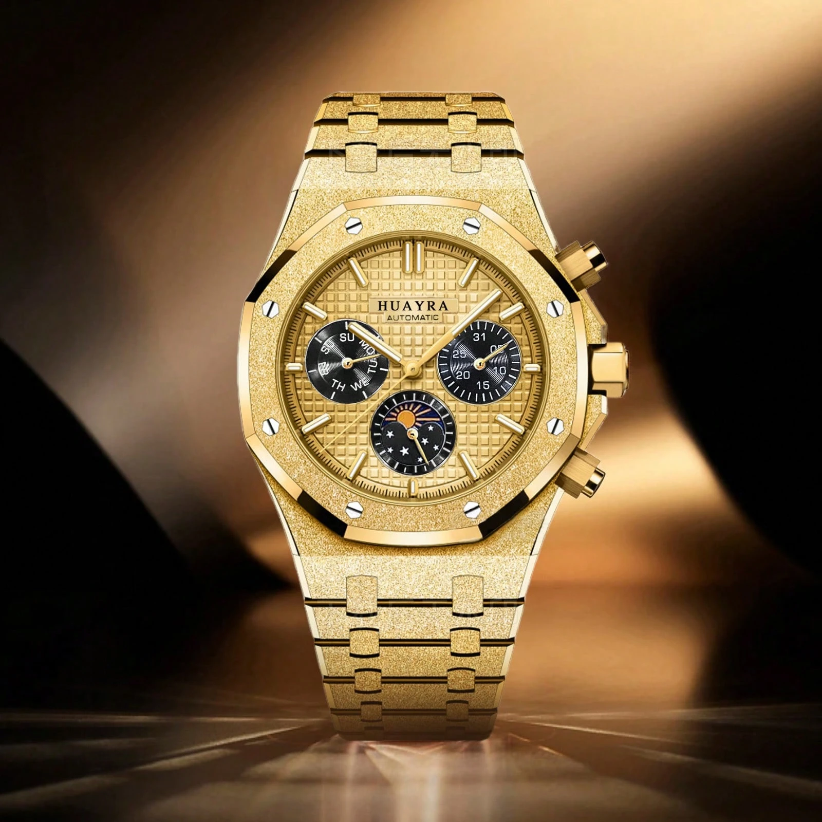 Reloj de hombre automático de lujo Pagani HUAYRA chapado en oro ...