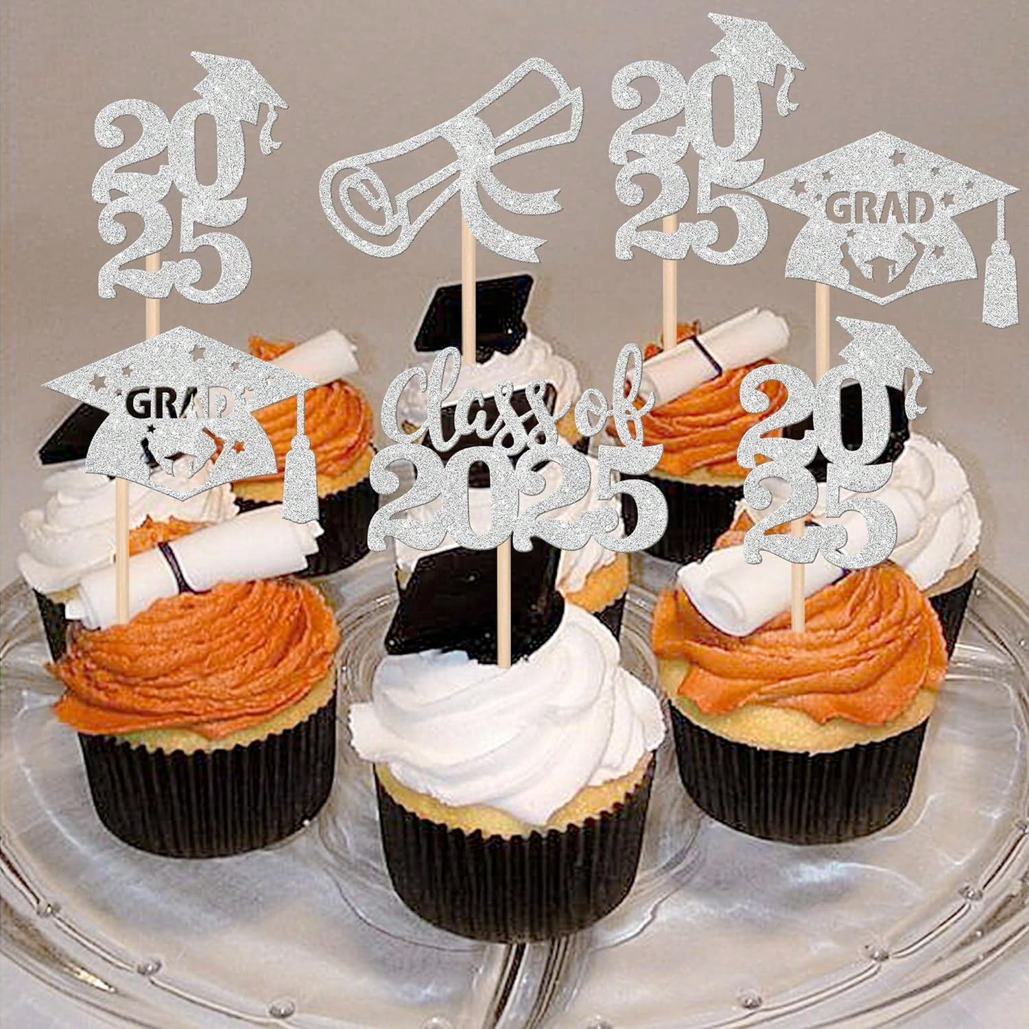 12 pièces Décorations de petits gâteaux pour la remise des diplômes 2025 - Piques à gâteaux avec ...