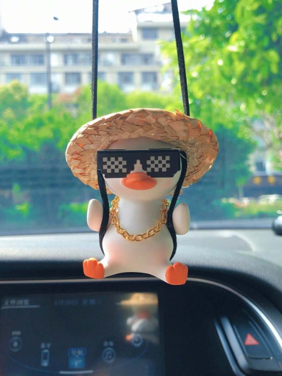 Cartoon Swing Duck Rear View Mirror Pendant | SHEIN USA