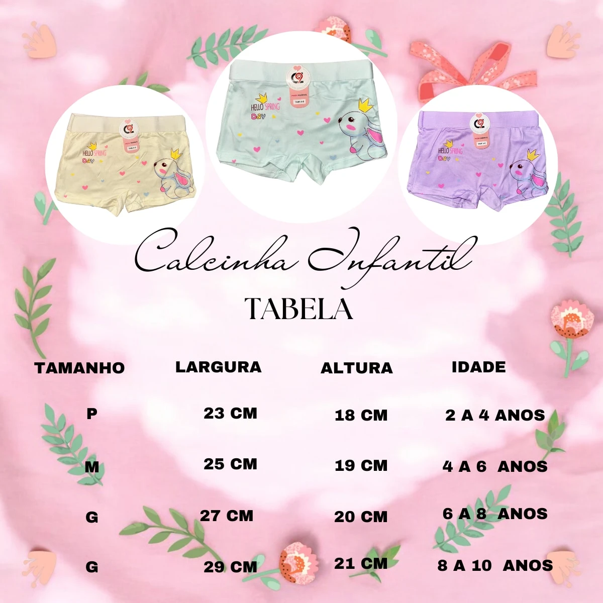 Kit com 06 Calcinha box boxer Shortinho Infantil menina Estampada Tam ...