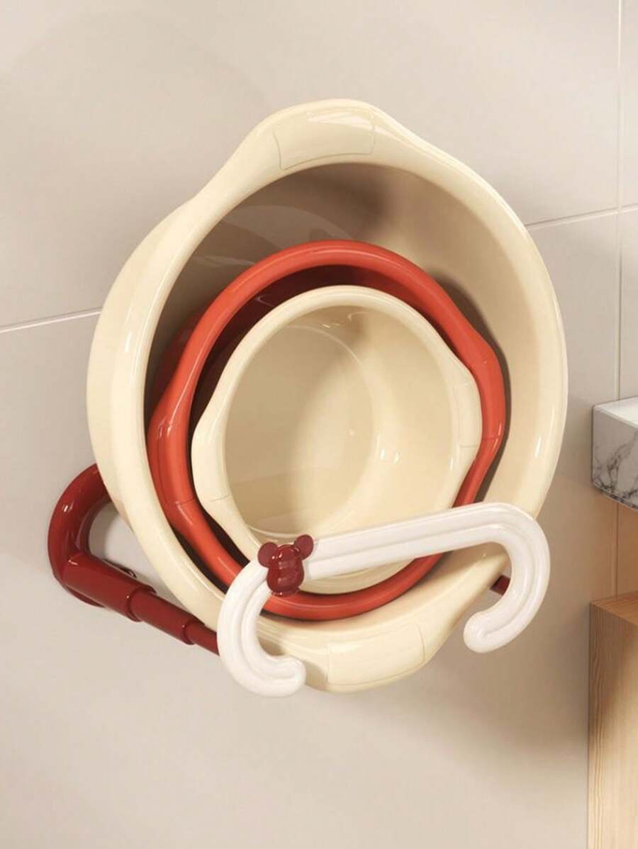 1pc Heart Shaped Facial Wash Basin Holder, Non-Perforated Basin Rack ...