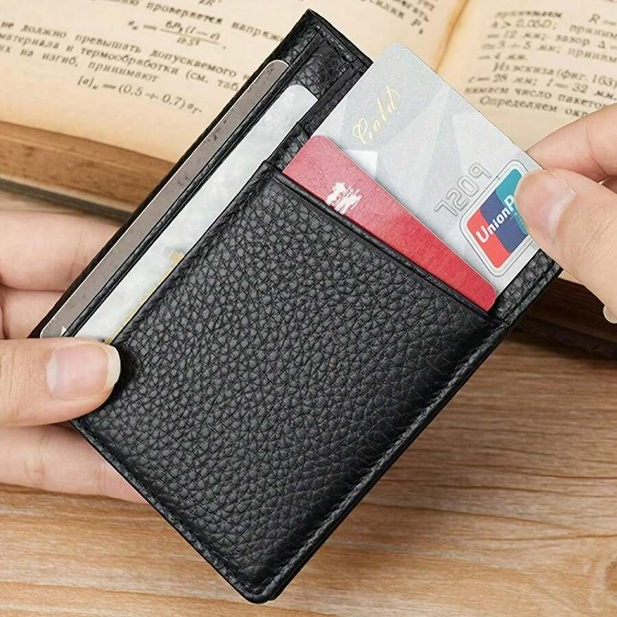 Men's Ultra-Thin RFID Blocking Leather Credit Card Holder ...