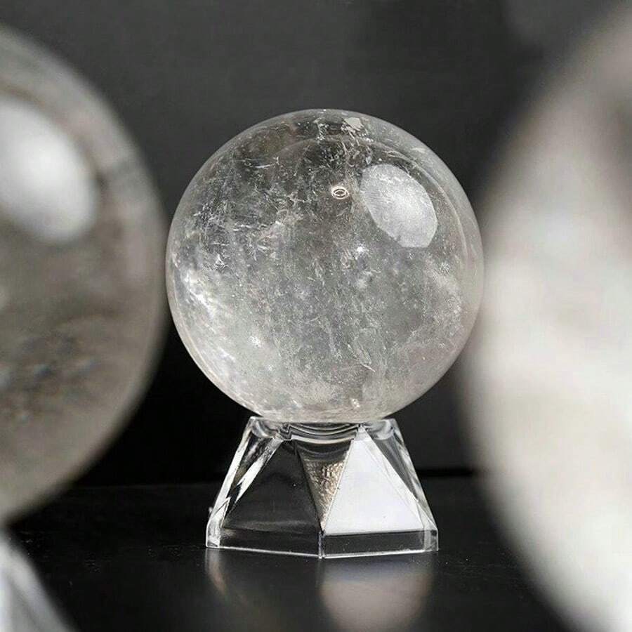 1pc 6-7cm Natural White Crystal Ball With Prism Refraction, Suitable ...