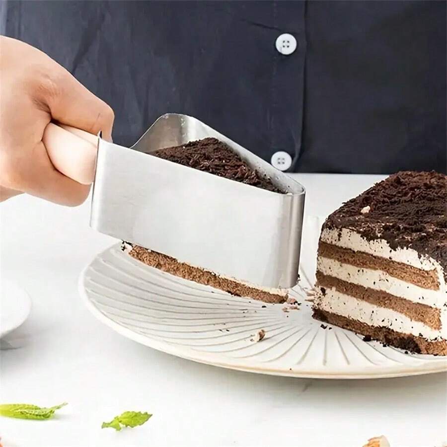 Professional Stainless Steel Cake Slicer - Triangle Cutter And ...