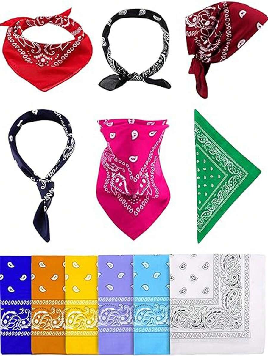 21 Inch Polyester Paisley Rock Street Hip-Hop Bandana With Non-Sweat ...