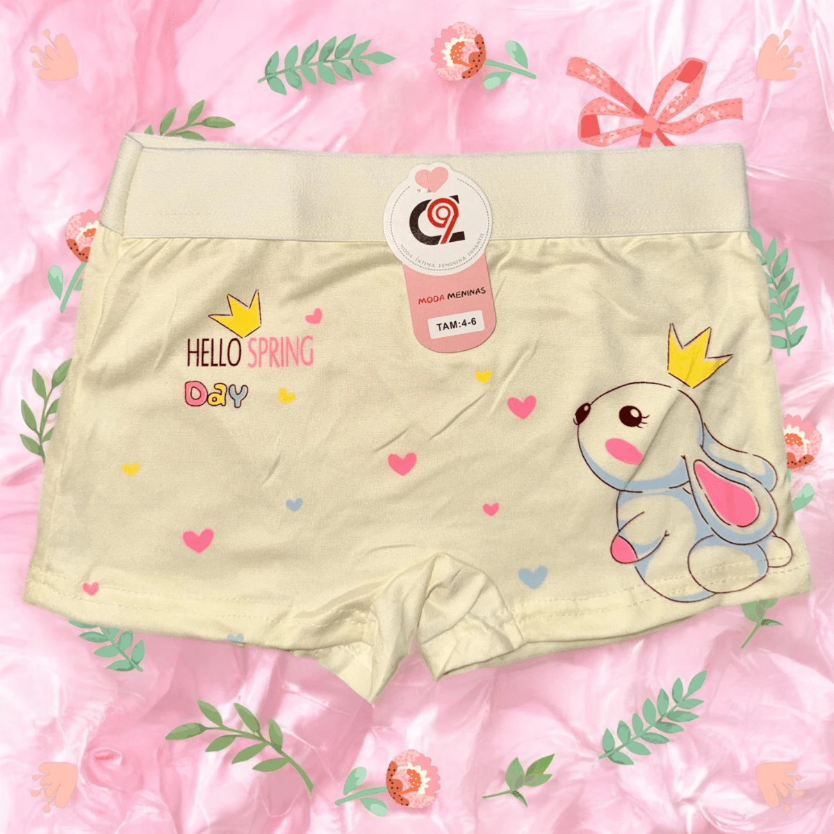 Kit com 06 Calcinha box boxer Shortinho Infantil menina Estampada Tam ...
