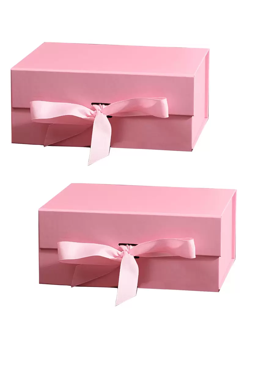 2pcs Solid Color Foldable Gift Boxes, Gift Packaging Boxes, Holiday ...