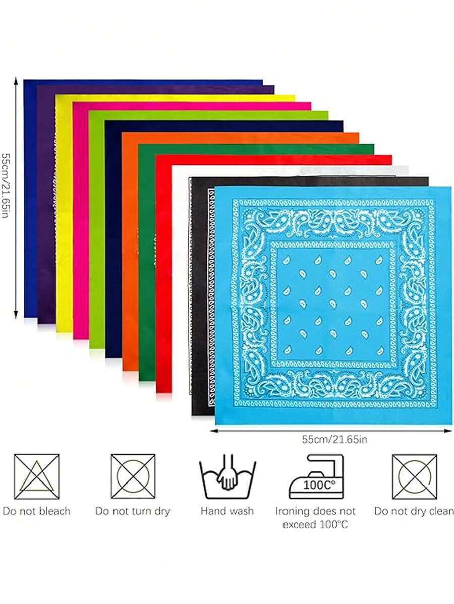 21 Inch Polyester Paisley Rock Street Hip-Hop Bandana With Non-Sweat ...