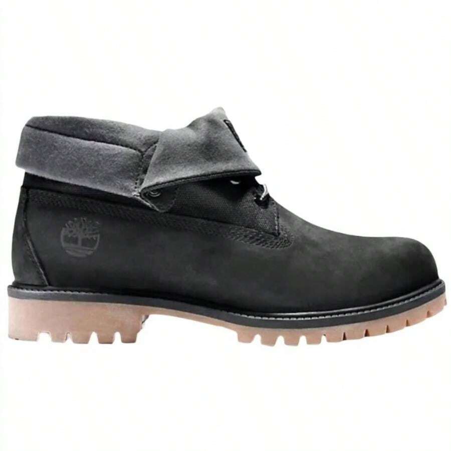 Timberland Heritage Roll Top Boots In Black Nubuck | SHEIN USA