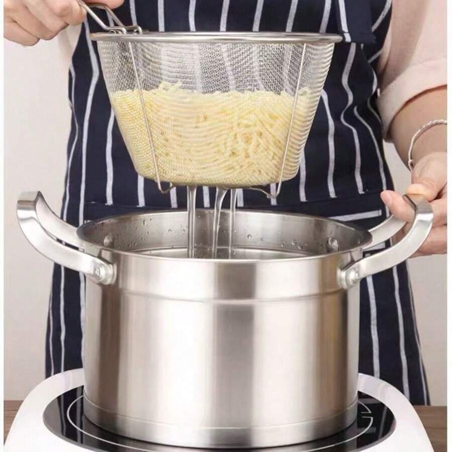 New Stainless Steel Frying Net, Fence Fishing Noodle Spoon Frying Net ...