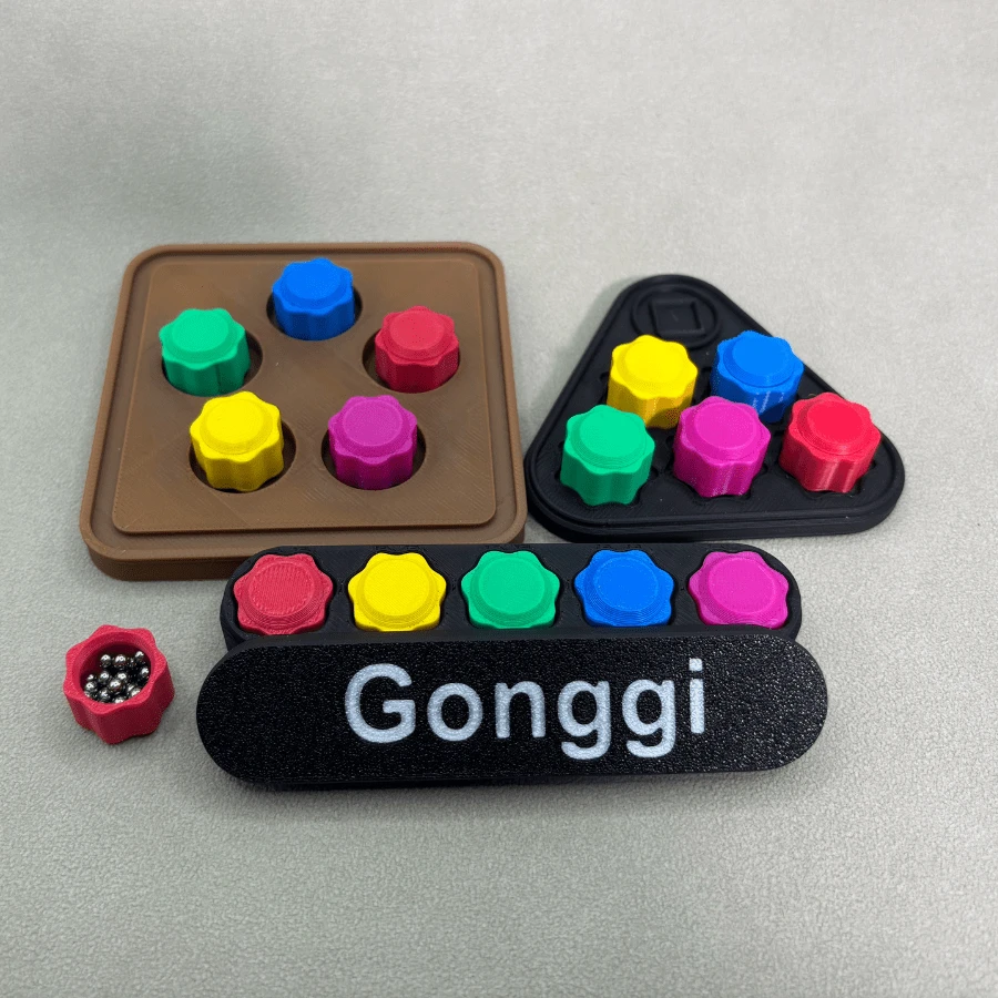 5 Piece Colors Steel Ball Weighted Gonggi Stone, Generico Traditional ...