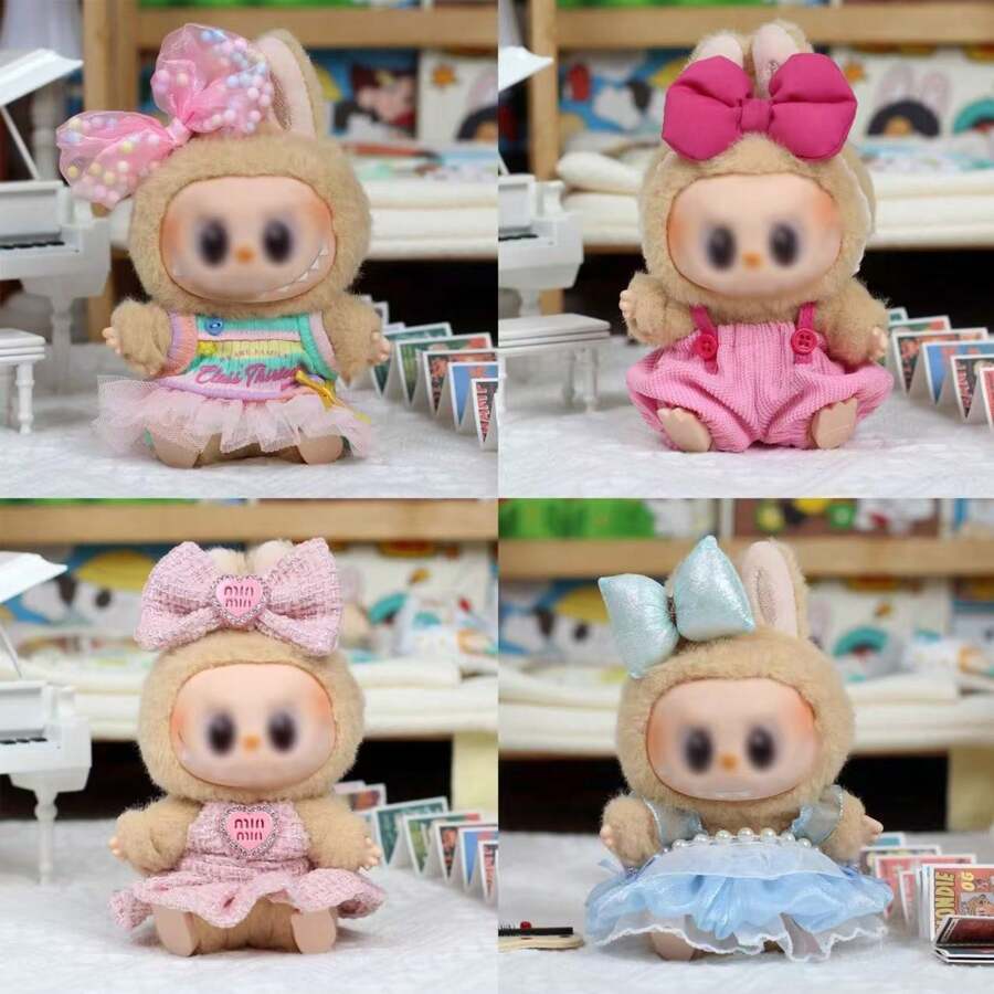 [Clothing Only] 17cm 2nd Gen Labubu Doll Clothing Plush Hanging ...