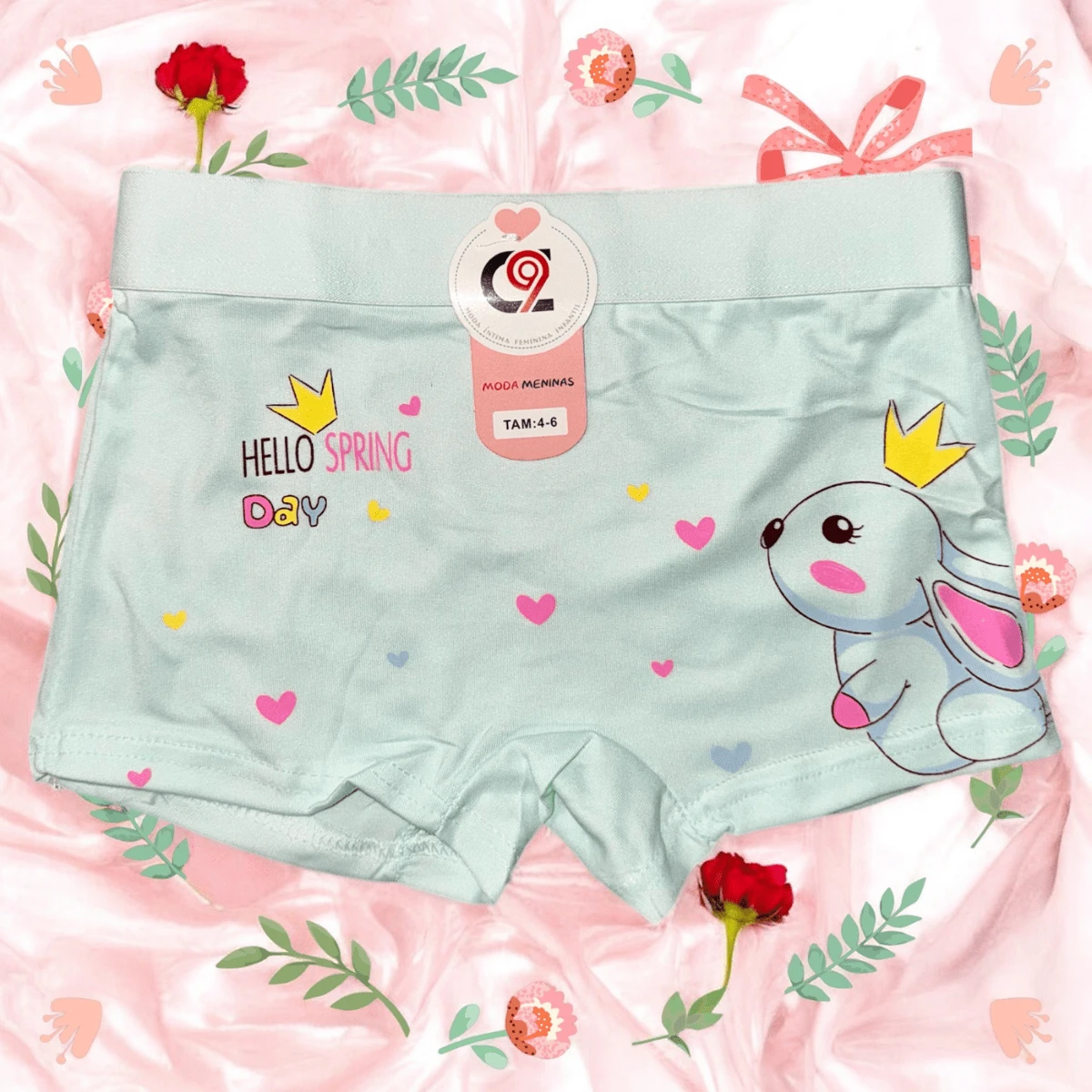 Kit com 06 Calcinha box boxer Shortinho Infantil menina Estampada Tam ...