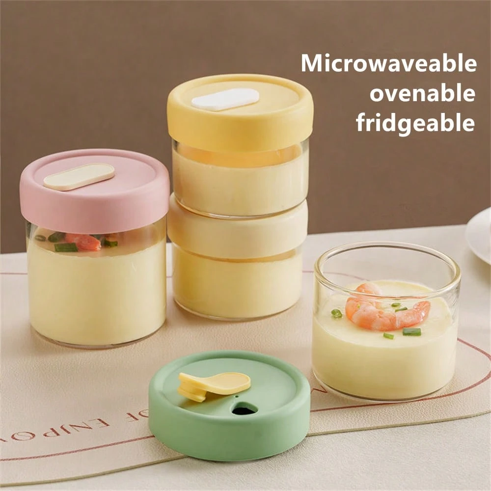 1PC 240ML/400ML High-Boron Silicon Glass Storage Jar Clear Transparent ...