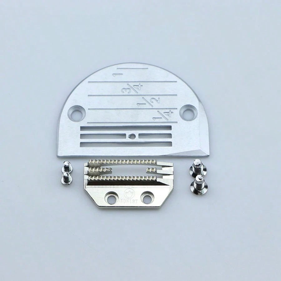 Plaque d'aiguille plate pour machine à coudre industrielle avec dents ...