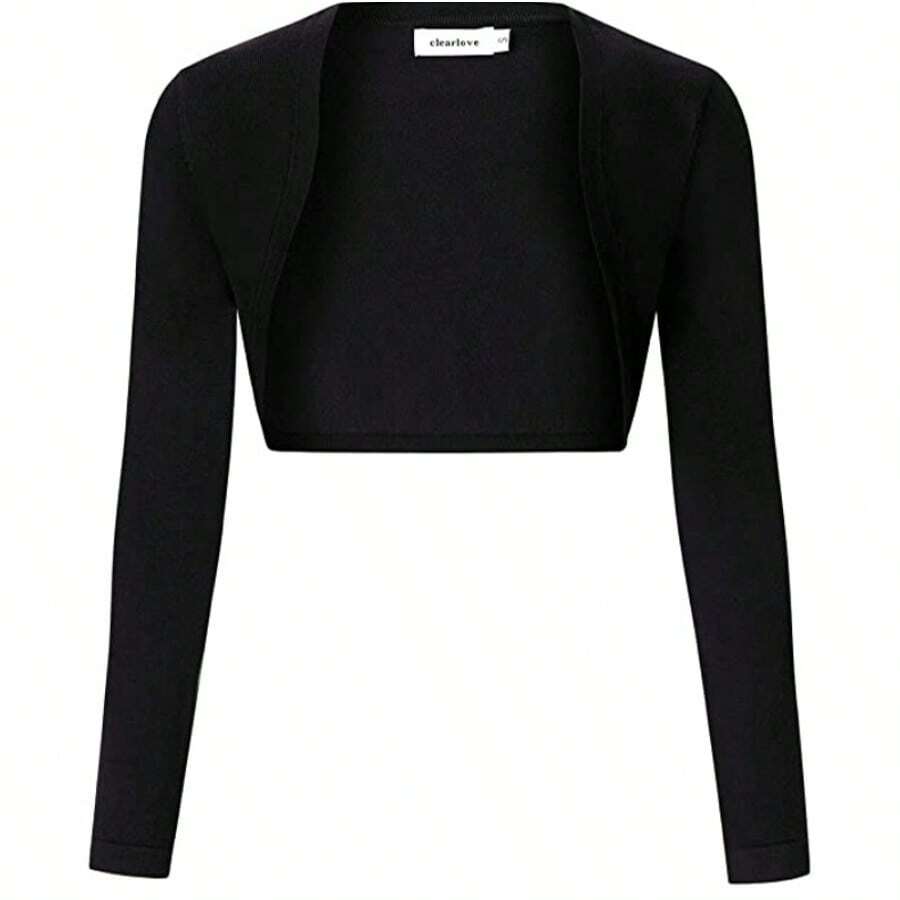 GoyRrbay Women's Bolero Long Sleeve Cardigan Festive Shoulder Jacket ...