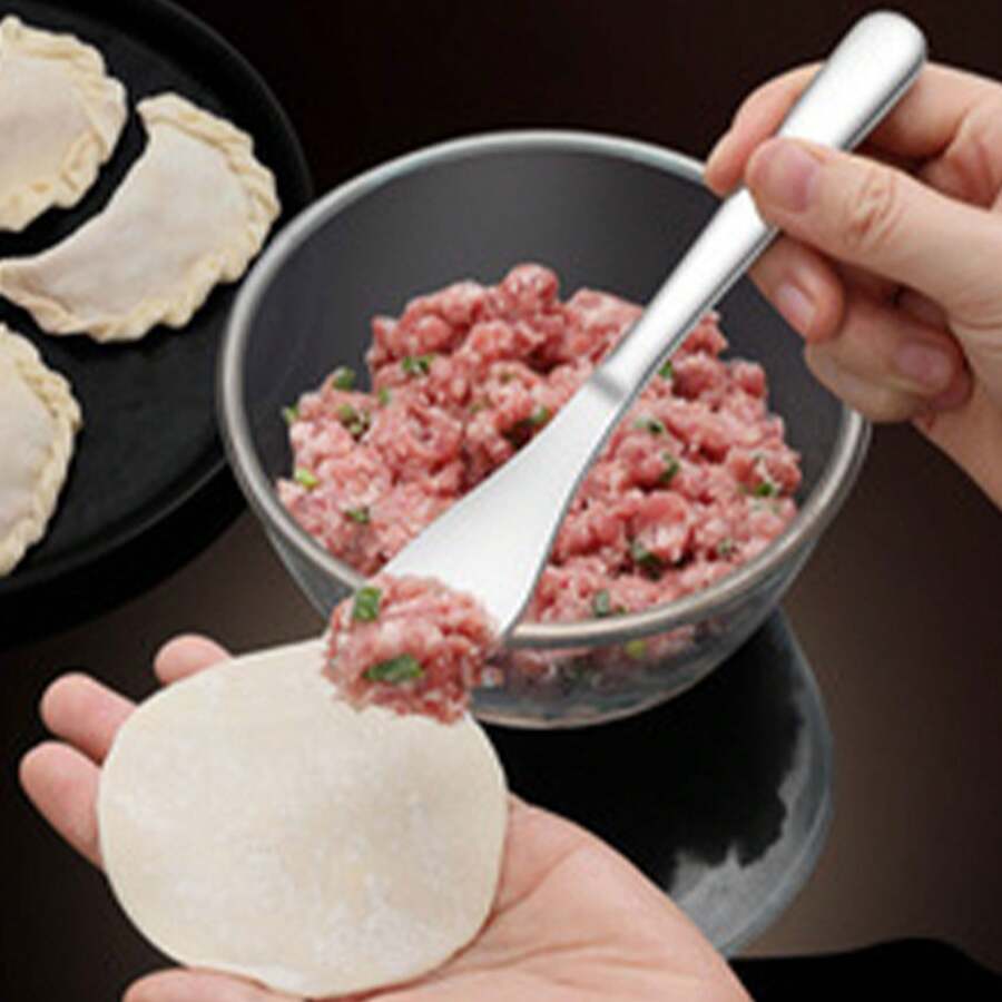 3pcs Stainless Steel Dumpling Scoop, Dumpling Filling Stick, Kitchen Tools For Dumpling, Wonton ...