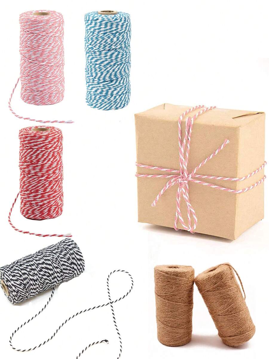 100m Red & White, Black, Pink & White, Blue & White Rope, Baker's Rope ...