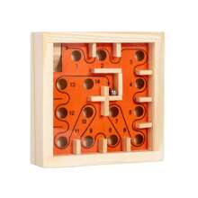 Wooden Marble Maze Game, Obstacle Traversal Rolling Ball Balance Game ...