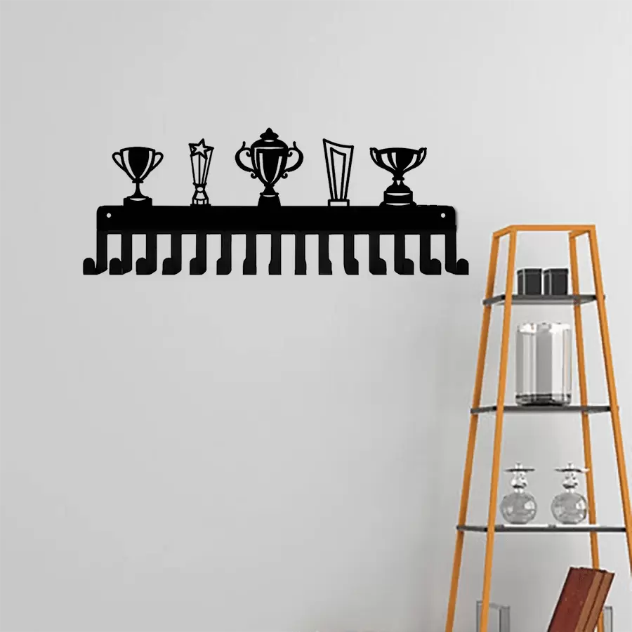 1pc Black Medal Display Hook, New Creative Metal Trophy Holder Rack ...