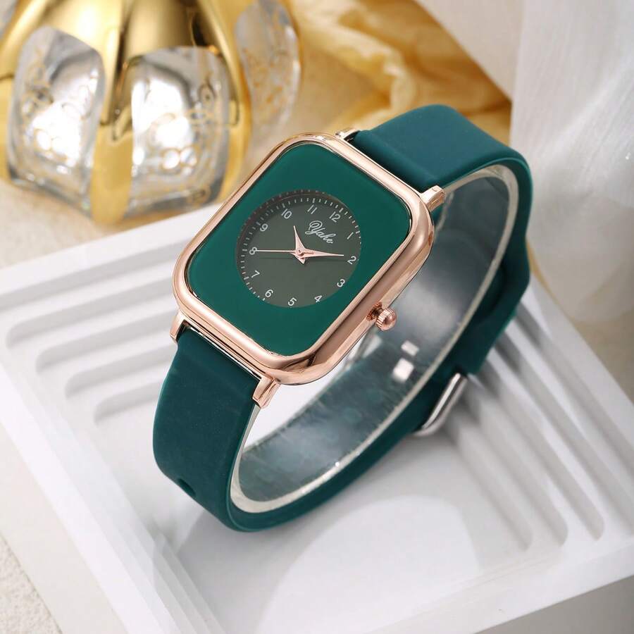 1pc Simple Student Girl's Number Dials Silicon Band Quartz Watch ...