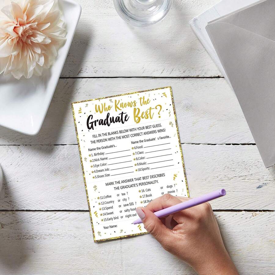 Who Knows Graduate Best Graduation Game Cards 2025 - Grad Party ...