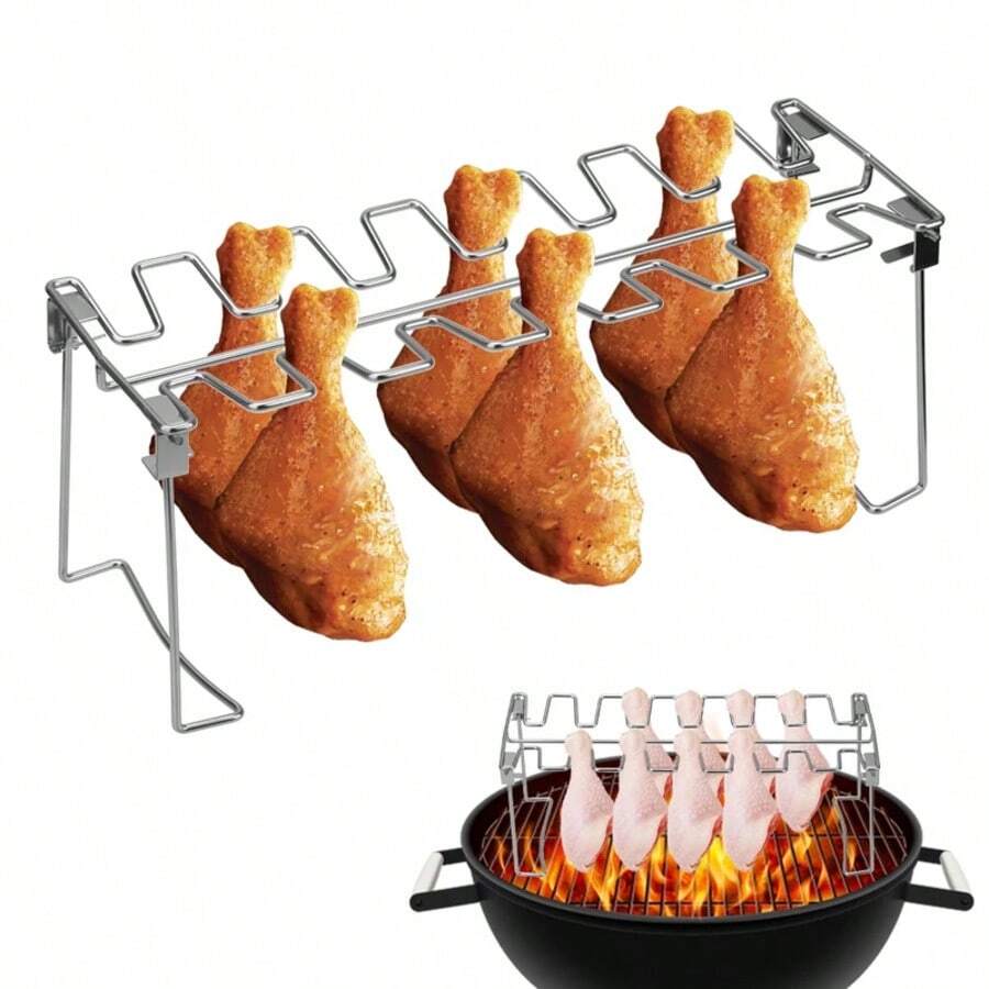 Roast Rack Roast Chicken Leg Rack Non-Stick Folded Barbecue Rib Chicken ...