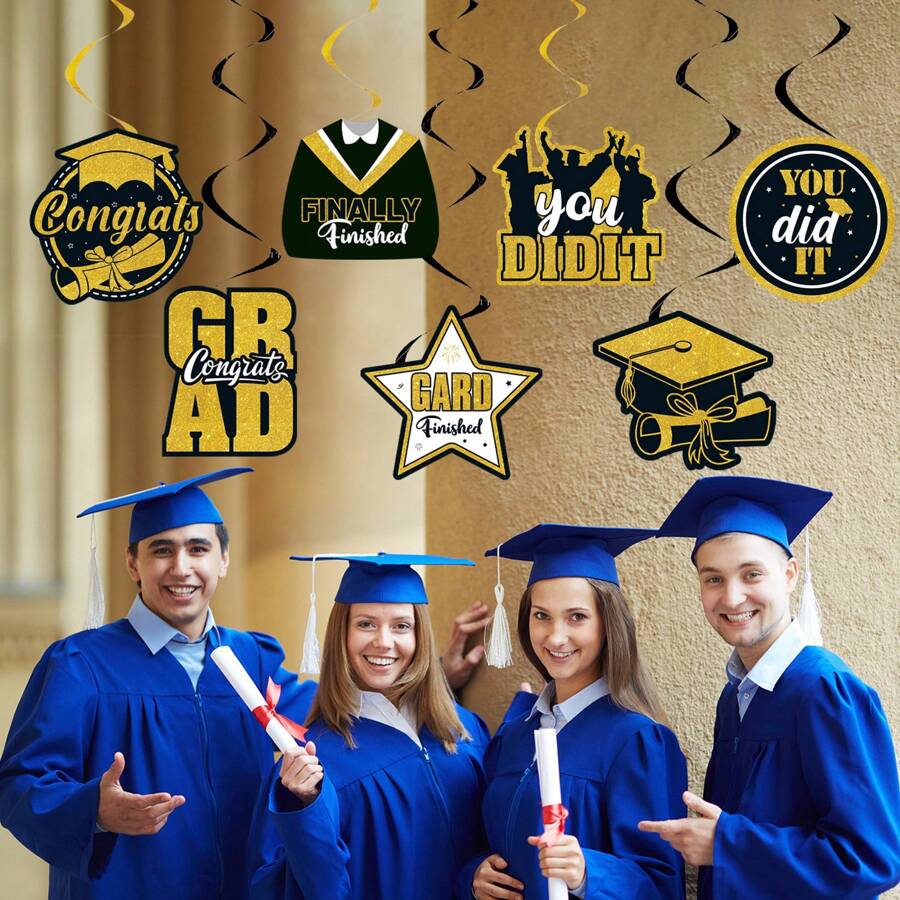 Graduation Hanging Decorations 2025- Pack Of 8 | Graduation Ceiling ... Graduation Hanging Decorations 2025- Pack Of 8 | Graduation Ceiling ...