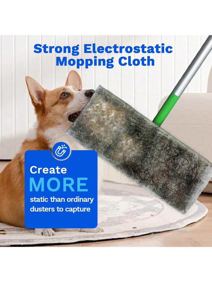 100 Sheets Disposable Electrostatic Dust Removing Refills Mop Pads For ...