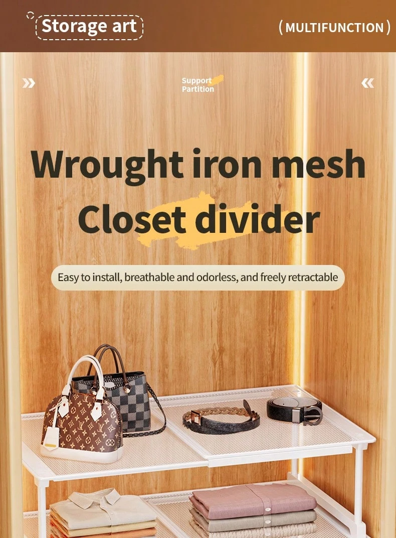 Extendable Closet Organizer Rack Kitchen Cabinet Adjustable Storage ...