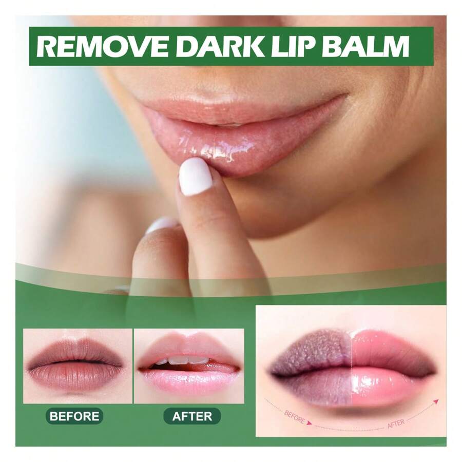 Black Lip Balm Lighten Lip Lines, Remove Dead Skin, Moisturize Lips, Stop Greasy, Break Black ...