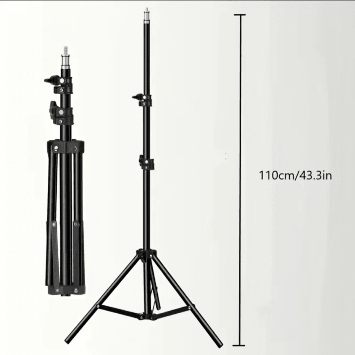 10 Inch Heavy Duty Light Stand, Adjustable Tripod Stand With BracketFor ...
